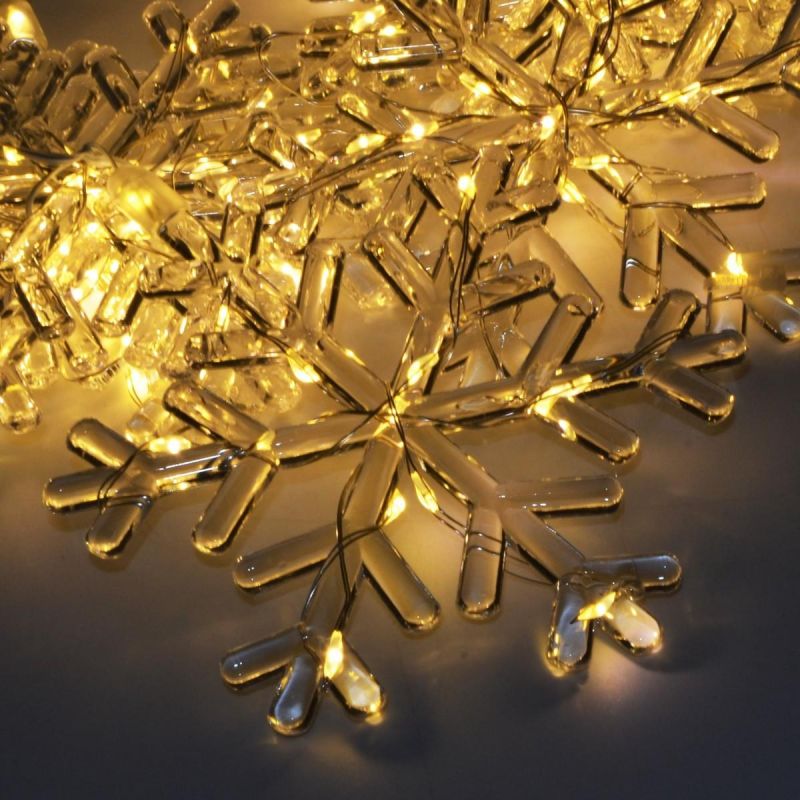 CHRISTMAS TREE LIGHTS LIGHT CURTAIN 120x120 CM 232LED WARM WHITE SNOWF ...