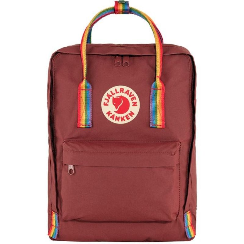 Fjallraven Kanken Rainbow backpack - ox red/rainbow pattern – Your ...